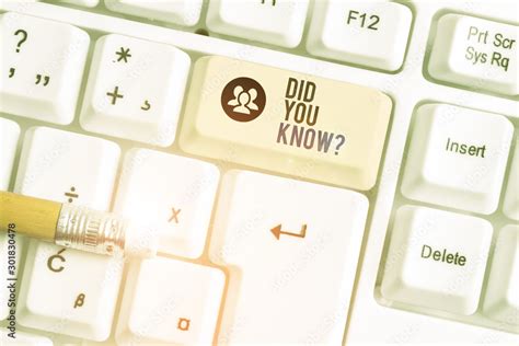 Conceptual Hand Writing Showing Did You Know Question Concept Meaning Fun Facts And Figures