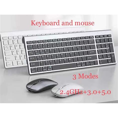 2 4G Wireless Bluetooth Rechargeable Slim Keyboard And Rechargeable Mouse Set Shopee Philippines