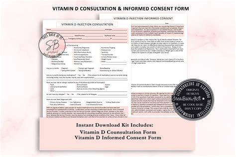 Vitamin D Injection Consent Form Consent Forms Vitamins Vitamin D