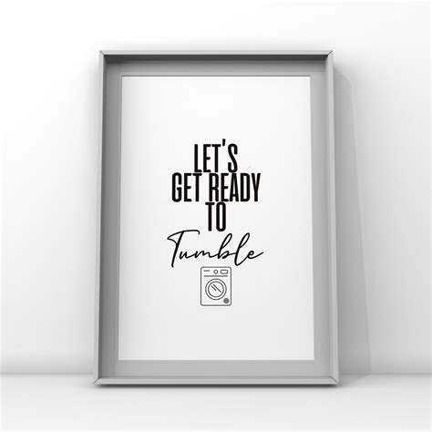 Lets Get Ready To Tumble Print Laundry Room Prints Kitchen Prints Utility Room Prints Etsy