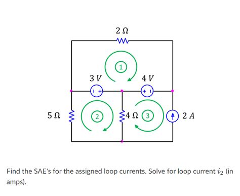Find The Saes For The Assigned Loop Currents Solve