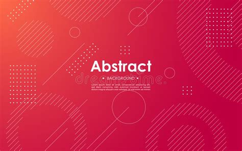 Minimal Abstract Red Gradient Geometric Background With Gradient Colors Stock Vector