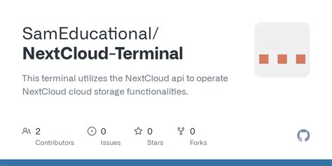 Github Sameducationalnextcloud Terminal This Terminal Utilizes The