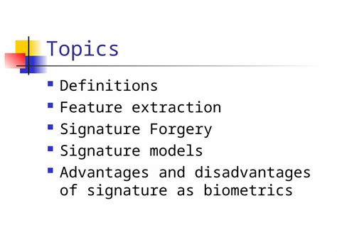 Ppt Signature Recognition Dr Marina Gavrilova Topics Definitions