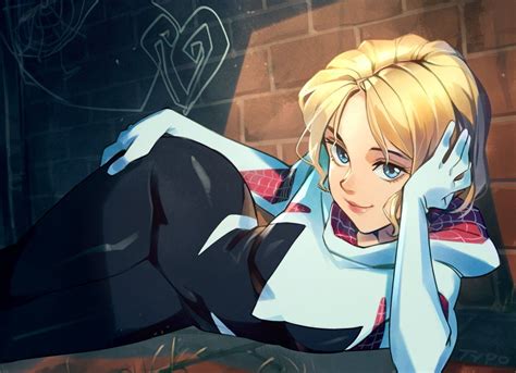 Typpo On Twitter Relaxing Wallside Chat Spider Gwen Art Marvel Spider Gwen Marvel