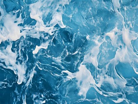 Generative Ai Captivating Ocean Waves In Dynamic Blue And White Patterns Ideal For Nautical And