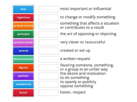 Unit 3 Week 1 Match Up