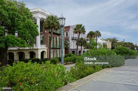 찰스턴 Sc의 배터리에 이스트 베이 스트리트를 따라 역사적인 주택 0명에 대한 스톡 사진 및 기타 이미지 0명 거리 관광 Istock