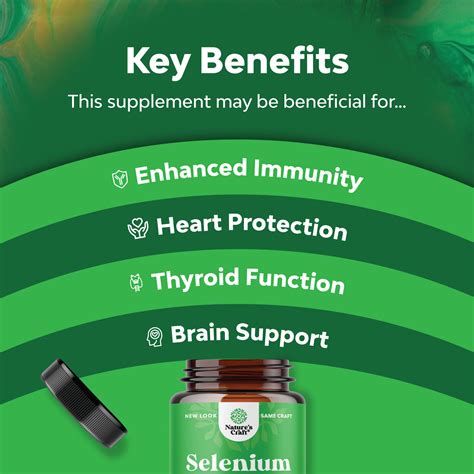Pure Selenium Thyroid Support Supplement Selenium 200mcg Antioxidant