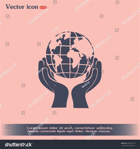 Hands Holding Globe Earth Vector Illustration Stock Vector Royalty