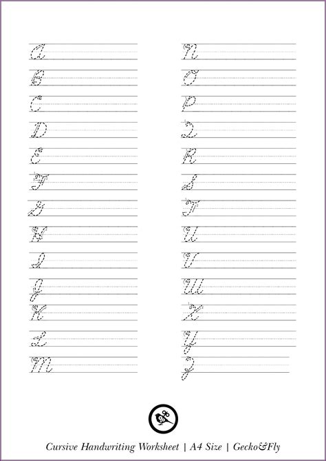Cursive Writing Worksheets For Beginners Pdf Worksheet Resume Examples
