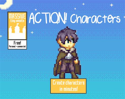 action characters [godot 4] by coffee cat