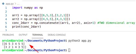 Concatenate Two 2d Arrays Python