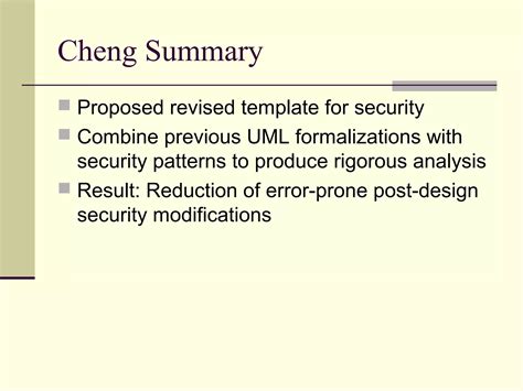 Security Patterns And Model Driven Architecture Ppt