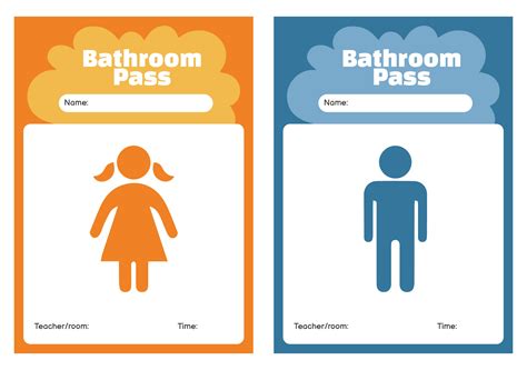 Restroom Passes 11 Free Pdf Printables Printablee