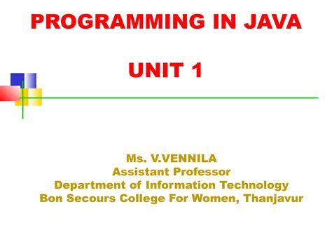 Basics Of Java Ppt