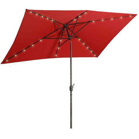 Waterproof Rectangular Patio Umbrella And Solar Lights Warehouse