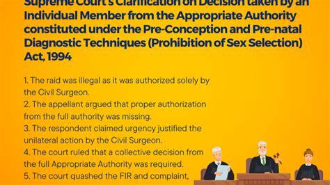 supreme court s clarification on decision taken by the appropriate