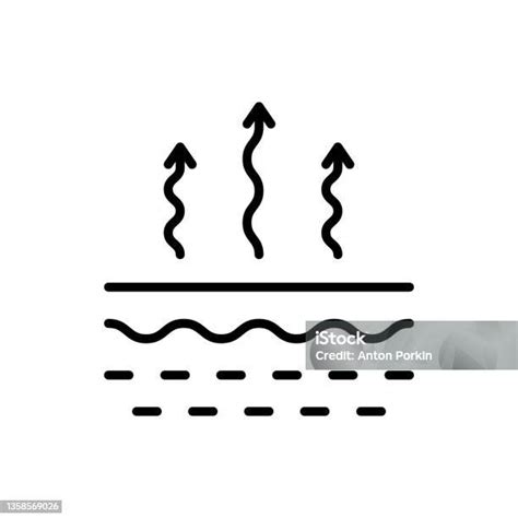 스킨 라인 아이콘의 수분 증발 피부 물 손실 그림 피부 구조와 화살 은 수분 위키 공정 피부 냄새 개념 개요 아이콘을 편집 가능한 스트로크 벡터 일러스트레이션 피부에 대한