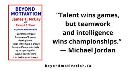 Talent Wins Games But Teamwork And Intelligence Wins Championships Beyond Motivation