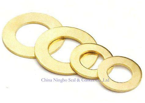 Solid Flat Brass Sealing Ring Yellow Color Copper Ring And Brass Gasket