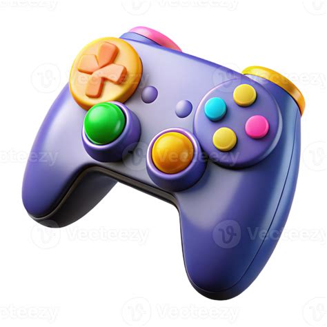 Colorful Isometric Game Controller Render 55328908 Png