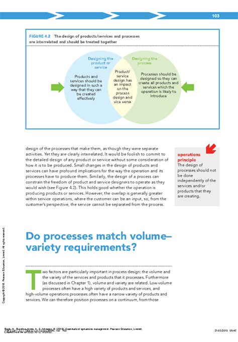 Essentials Of Operations Management Process Design Resources 103 Design Of The Processes