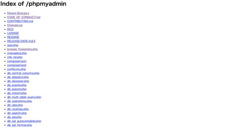 phpMyAdminのログインページが表示されません