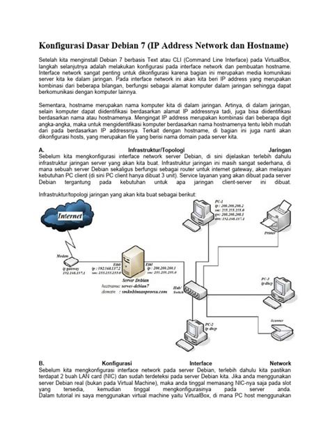 Konfigurasi Ip Address Debian 7 Pdf Teknologi And Rekayasa
