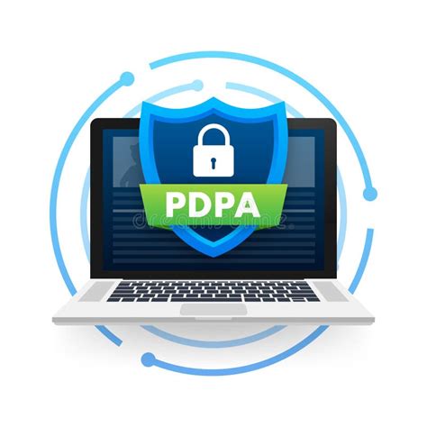 Pdpa Icon Personal Data Protection Act Isolated On Background Stock