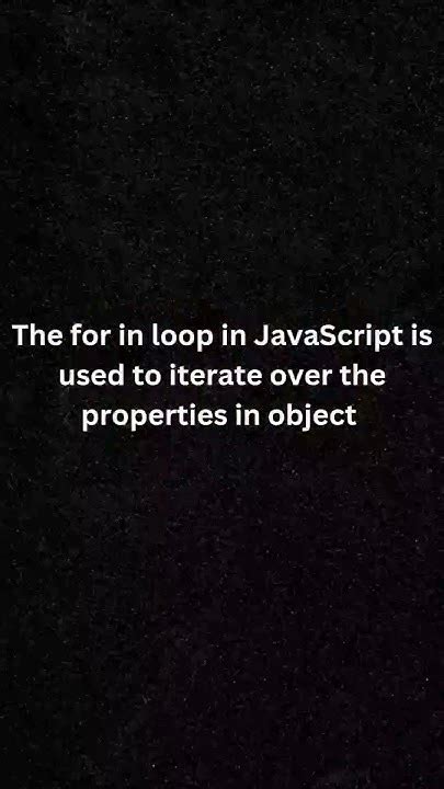 For In Loop In Javascript Javascriptreactjavascriptdevangularvueobjectforinloop