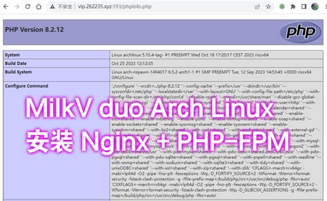 MilkV duo Arch Linux 安装 Nginx PHP FPM 配置填坑笔记 Duo Milk V Community