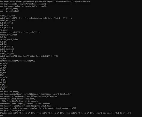 The List Of Parameters With Casereader And Parametricparameters