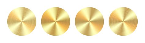 메탈릭 골드 메달 아이콘입니다 벡터 라운드 수상 배지입니다 방사형 색상 버튼 방패 우승자 트로피 씰 라벨 3d 서클 코인 그라디언트 텍스처입니다 금상 메달 스티커 반짝이는