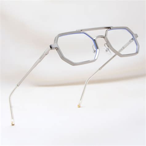 Buy Commando V1 Rectangle Silver Clear Sunglasses Sunglassic