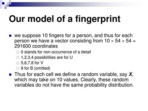Ppt Slovak Fingerprint Individuality Model Powerpoint Presentation