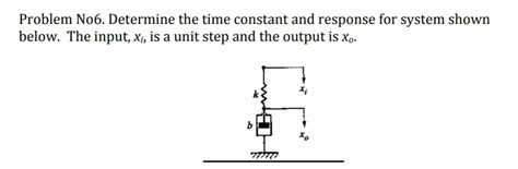 Solved Problem No6 Determine The Time Constant And Response