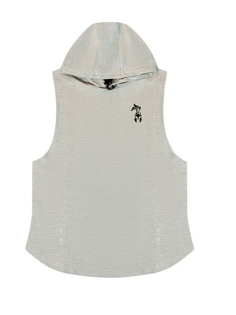 Grey Sleeveless Hoodie
