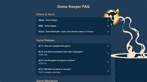 Dome Keeper Faq