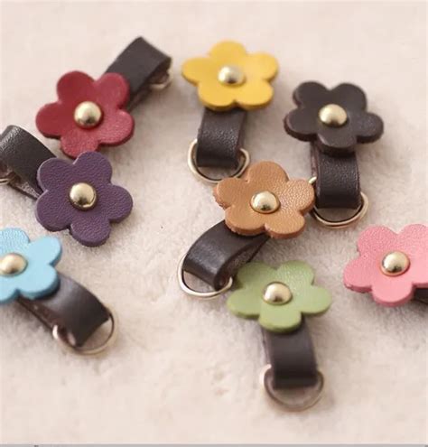 지퍼 풀 꽃소 분할 가죽 지퍼 풀러지퍼 패스너지퍼 슬라이더지퍼 교체 가방 의류 무료 배송 5 개묶음leather Zipper Pullerzipper