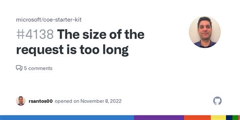 The Size Of The Request Is Too Long · Issue 4138 · Microsoftcoe Starter Kit · Github