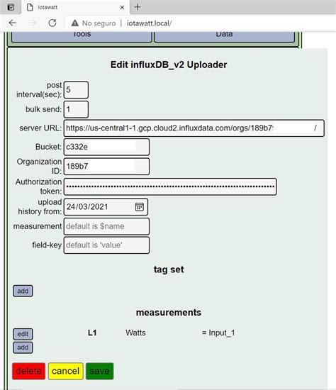 Integrating Iotawatt Data Into Influxdb Cloud Alpha User Support Iotawatt User Community