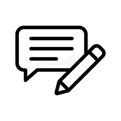 Write A Comment Icon Stock Vector Illustration Of Pencil 369344285