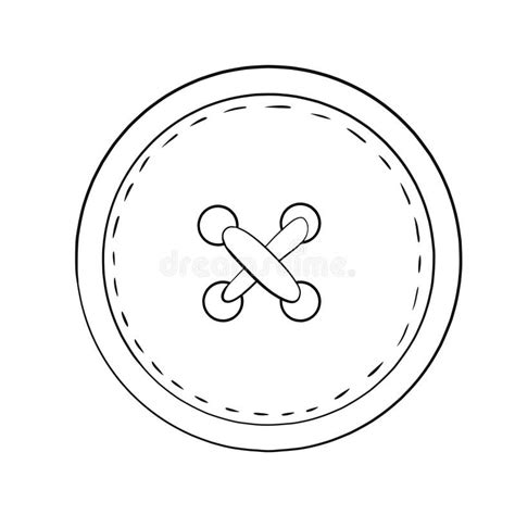 The Button Patch Black And White Clip Art Illustration Stock