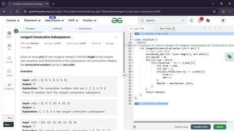 Gfg160 Gfg160 Geekstreak2025 Geeksforgeeks Dsa Problemsolving