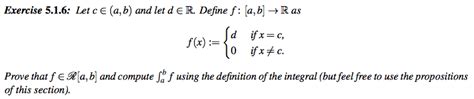 let c epsilon a b and let d epsilon r define