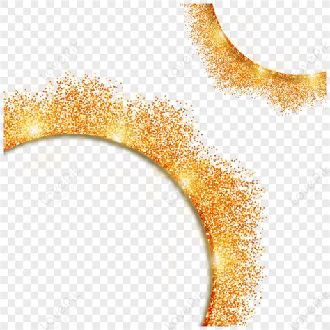 황금빛 반짝이 거친 곡선 테두리 일러스트 요약 스타일 Png 일러스트 무료 다운로드 Lovepik