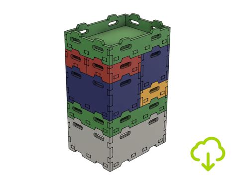 CNC Router Stackable Box Crate Files Box Set DIY Modular Plywood Boxes Modular Stackable
