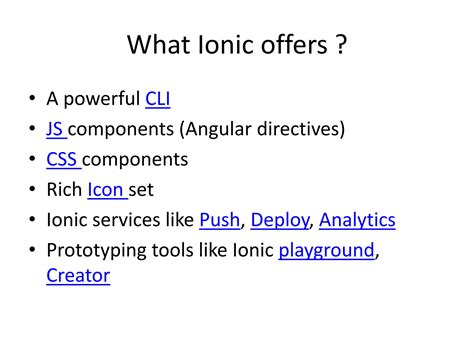 Getting Started With Ionic Ppt