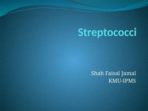 The Streptococcus Gram Positive Cocci Pptx